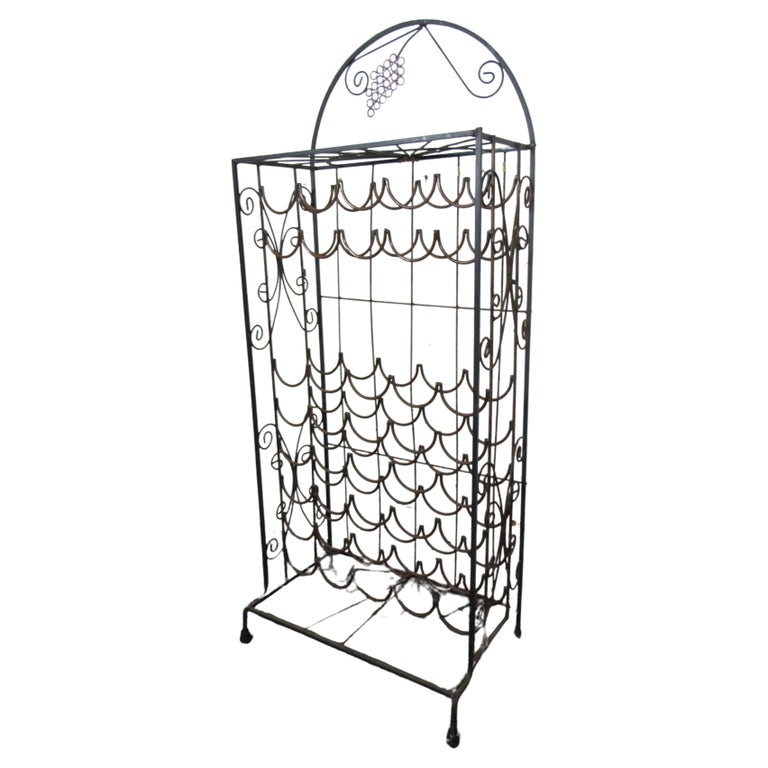 Vintage Iron Wine Rack at 1stDibs