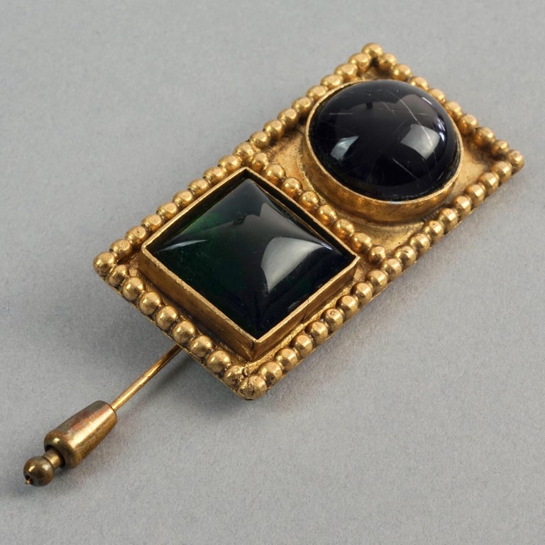 Vintage ISABEL CANOVAS Geometric Jewelled Stick Pin Brooch For Sale at ...