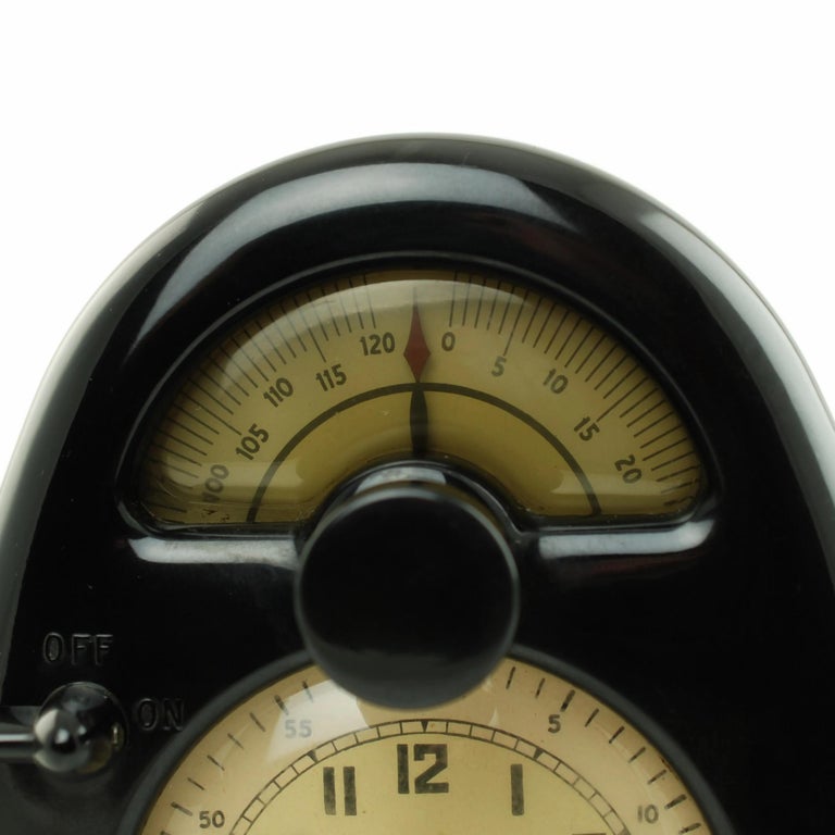 Vintage Isamu Noguchi Measured Time Black Bakelite Clock and Kitchen ...