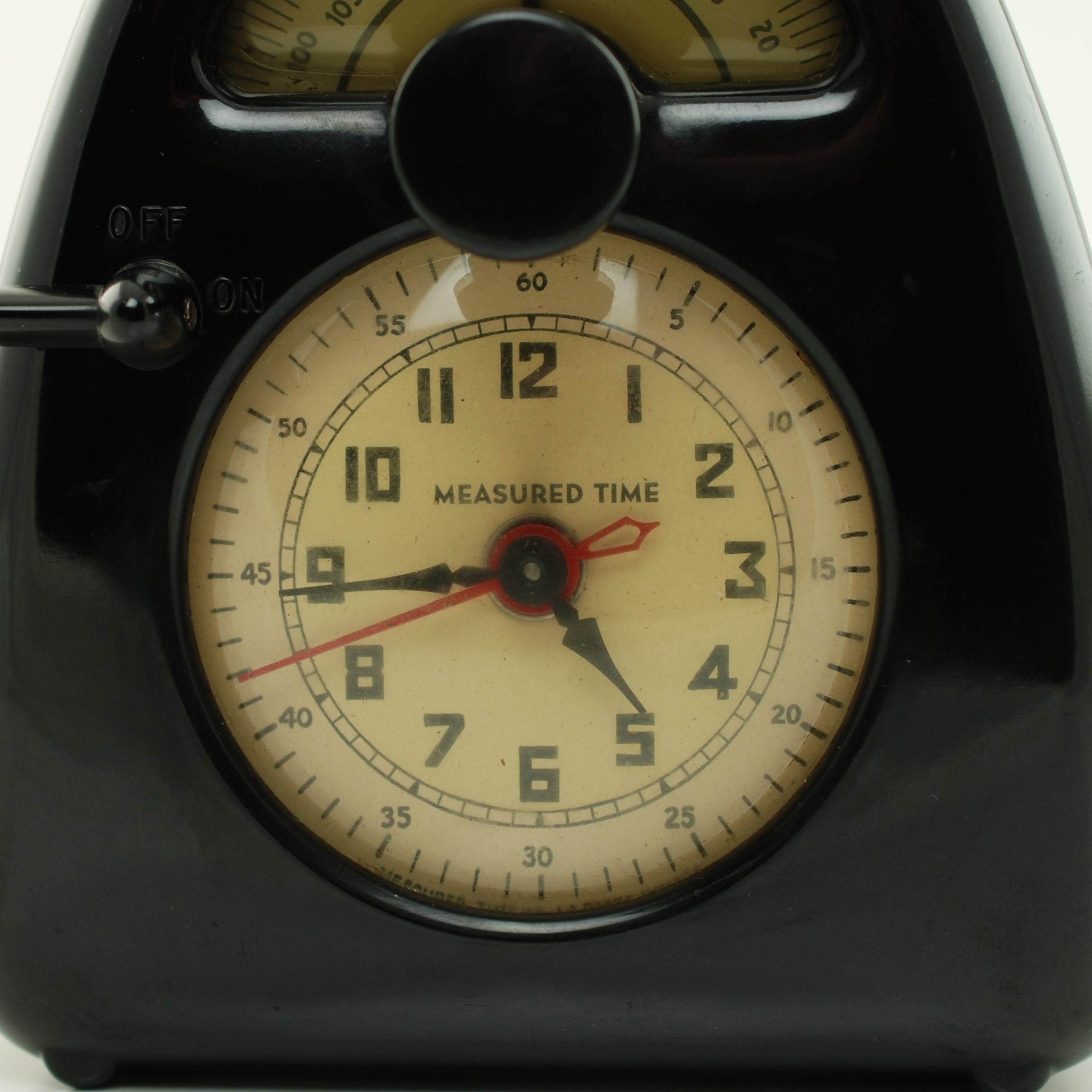 Vintage Isamu Noguchi Measured Time Black Bakelite Clock and Kitchen ...