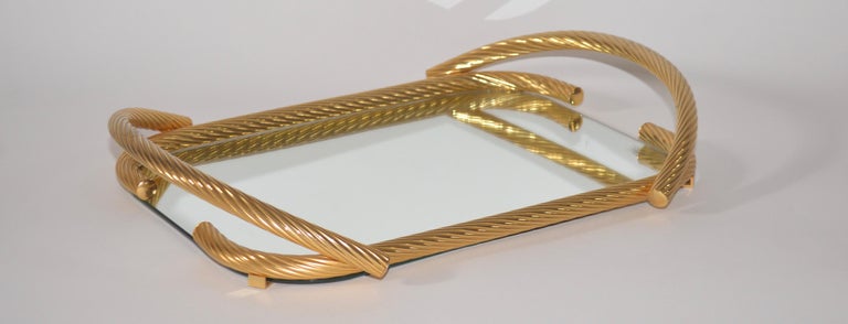 Vintage Italian 24-Carat Gold-Plated Serving Tray at 1stdibs