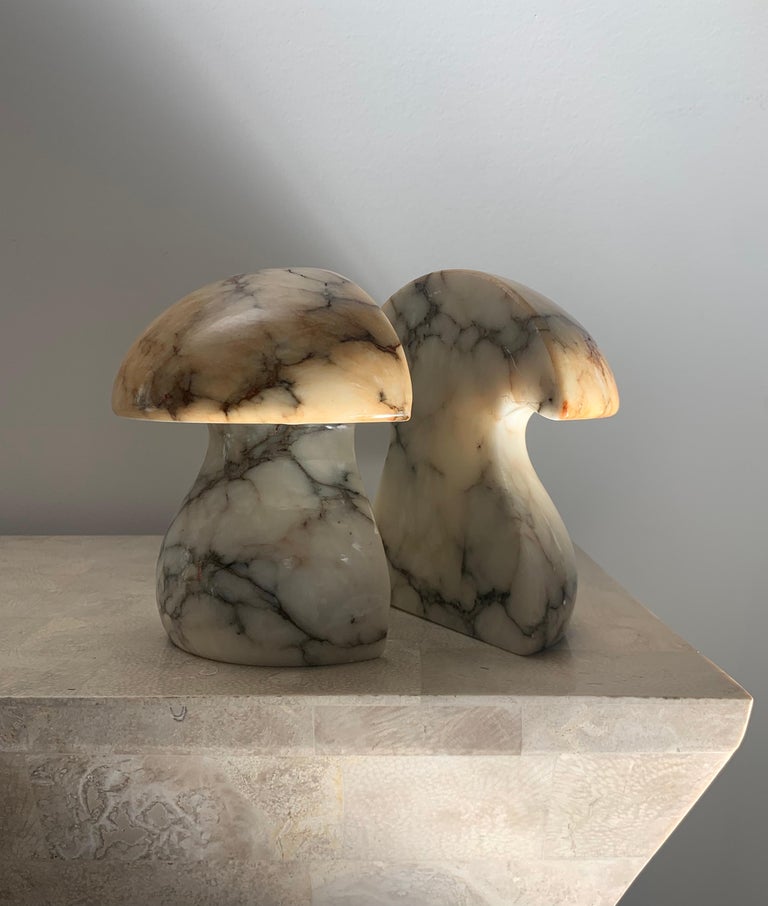Vintage Italian ABF Marble Alabaster Bookends, 1960s at 1stDibs