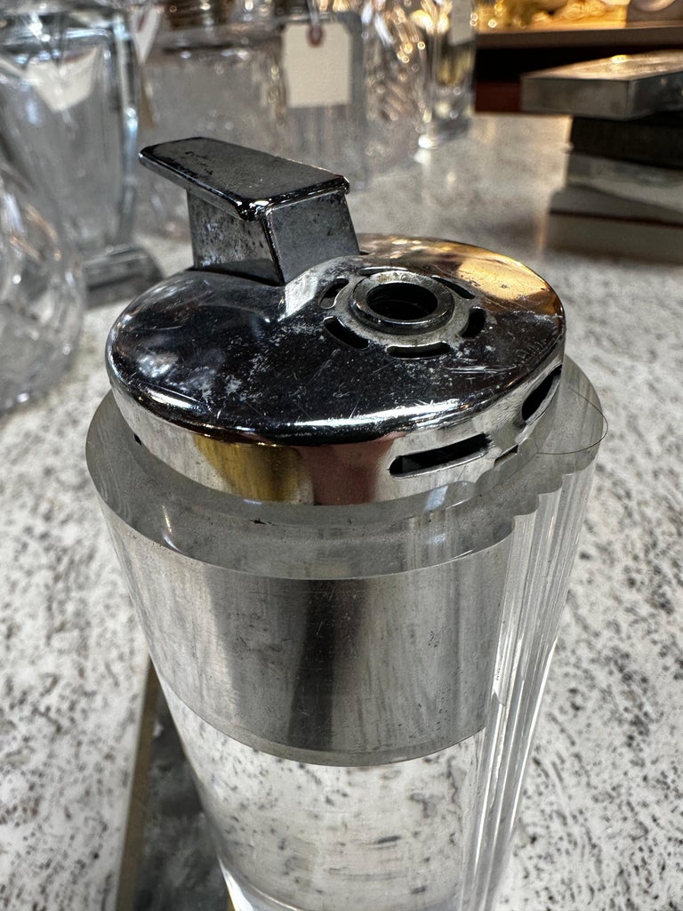 Vintage Italian Acrylic Lighter 1980s For Sale at 1stDibs