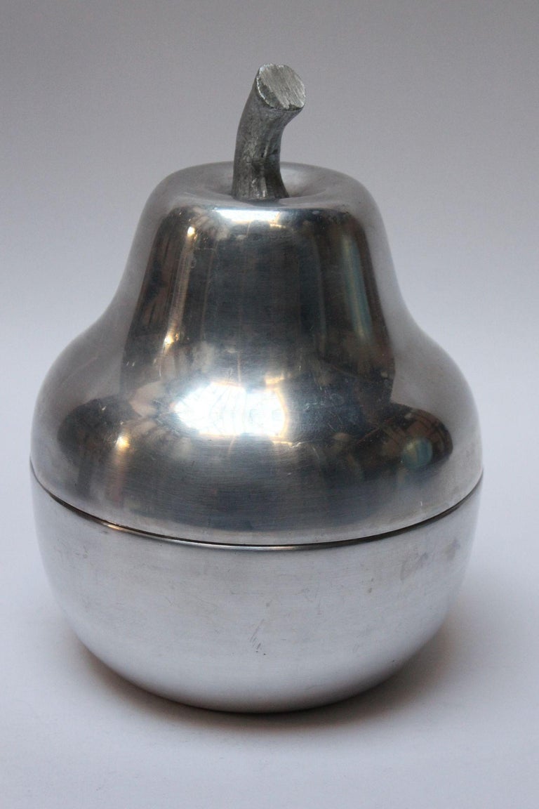 Vintage Italian Aluminum "Pear" Ice Bucket For Sale at 1stDibs