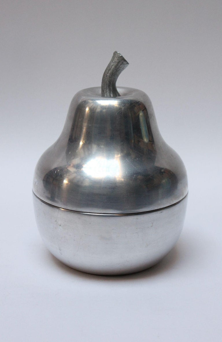 Vintage Italian Aluminum "Pear" Ice Bucket For Sale at 1stDibs