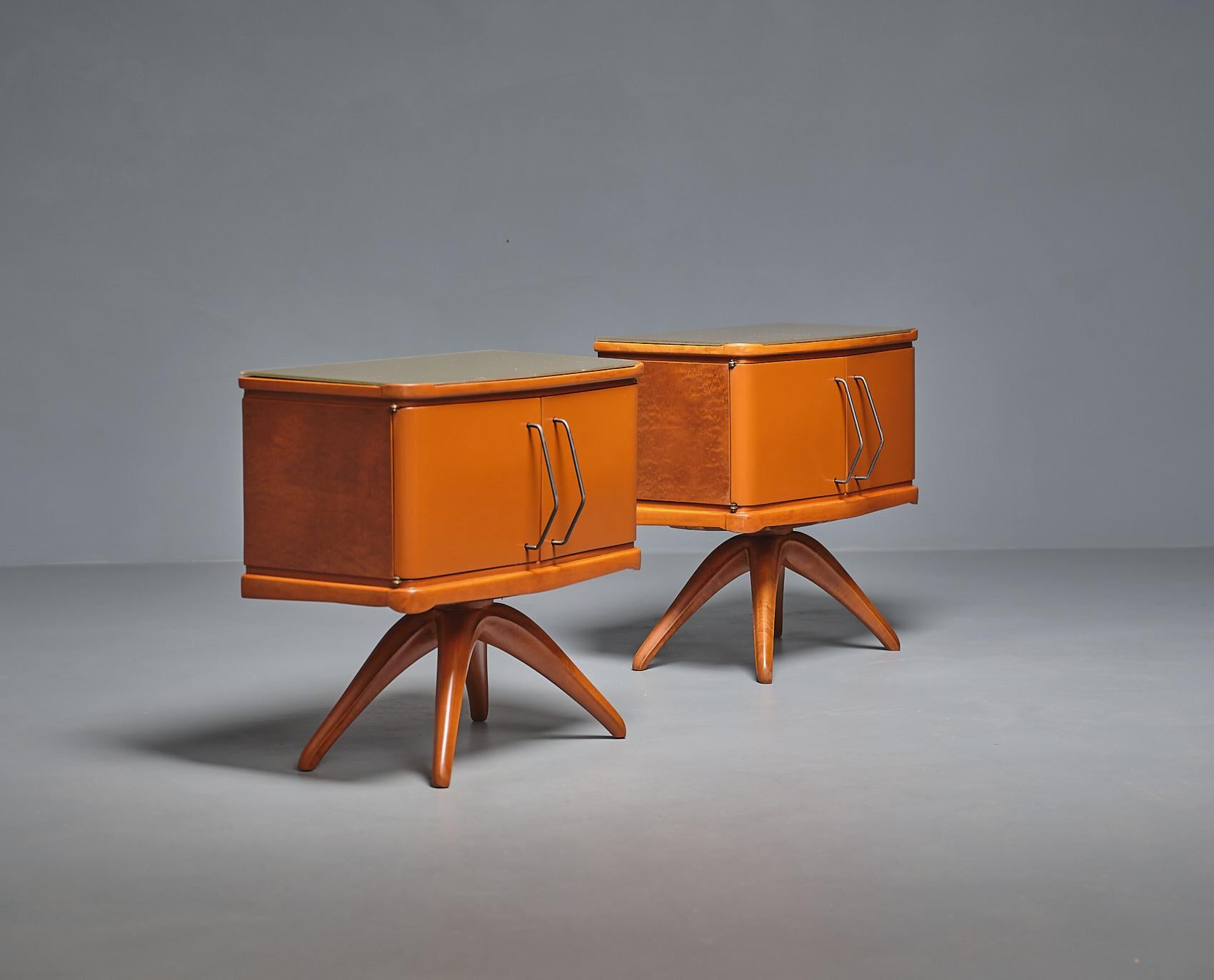 Vintage Italian Bedside Tables, 1950s Design, Restored by RETRO4M For ...
