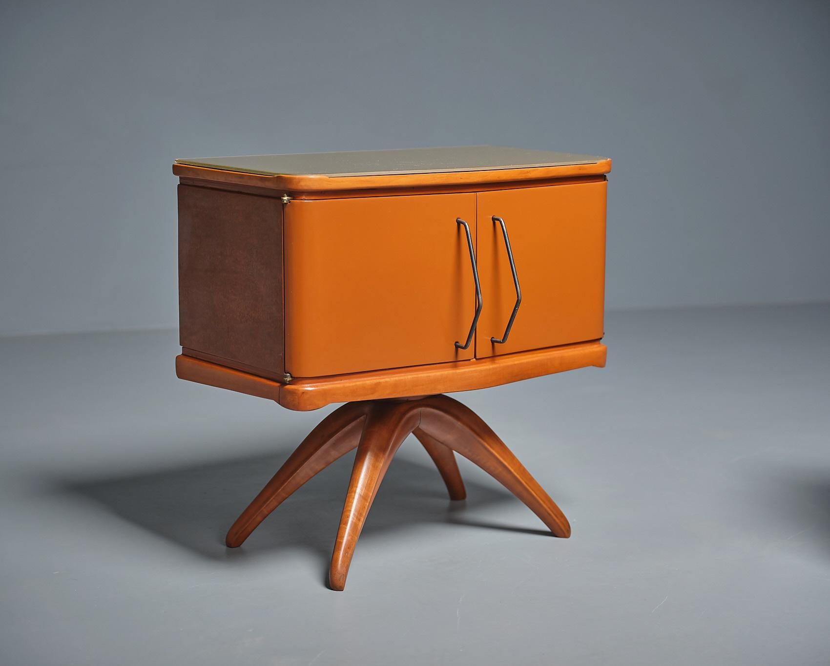 Vintage Italian Bedside Tables, 1950s Design, Restored by RETRO4M For ...
