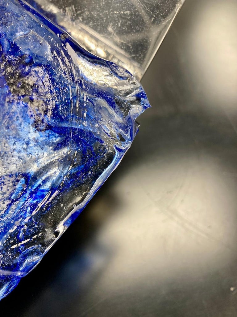 Italian Blue Murano Glass Wall Lights For Sale at 1stDibs