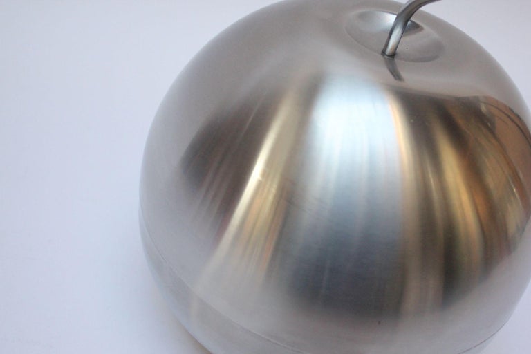 Vintage Italian Brushed Stainless Steel "Apple" Ice Bucket by Morinox ...