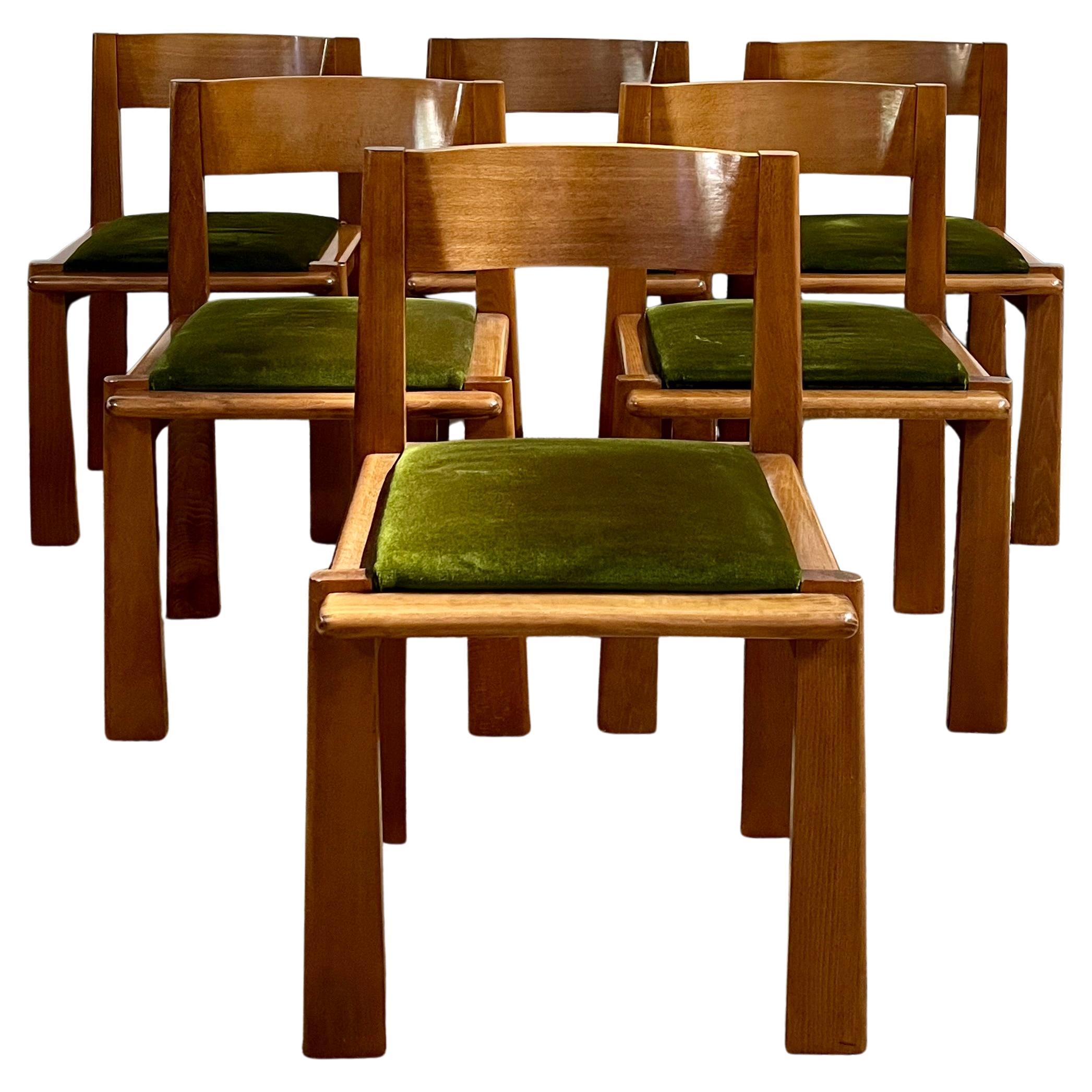 Vintage Italian brutalist dining chairs at 1stDibs