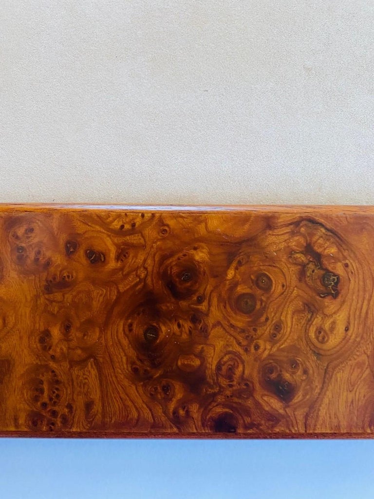 Vintage Italian Burl Wood Desk Pad and Lidded Paper Tray, 1970s For ...