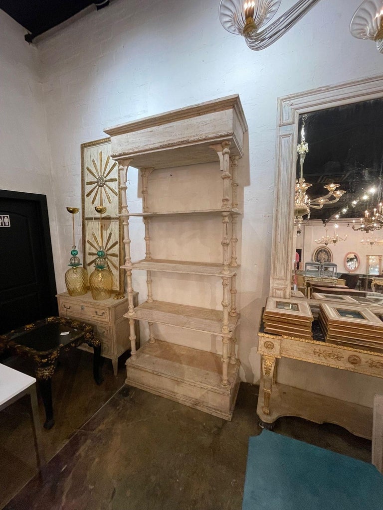 Vintage Italian Carved and Painted Display Shelf For Sale at 1stDibs