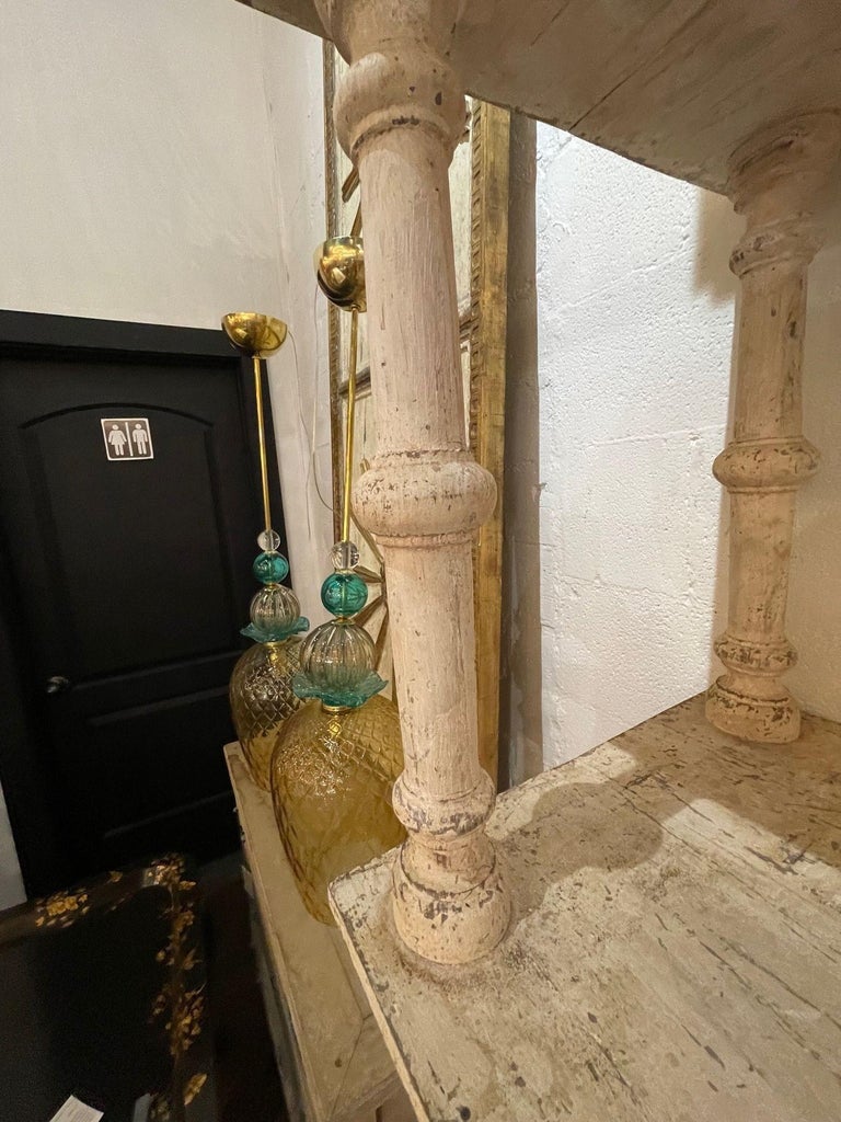 Vintage Italian Carved and Painted Display Shelf For Sale at 1stDibs