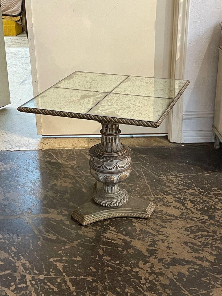 Vintage Italian Carved and Parcel Gilt Mirrored Side Table For Sale at ...