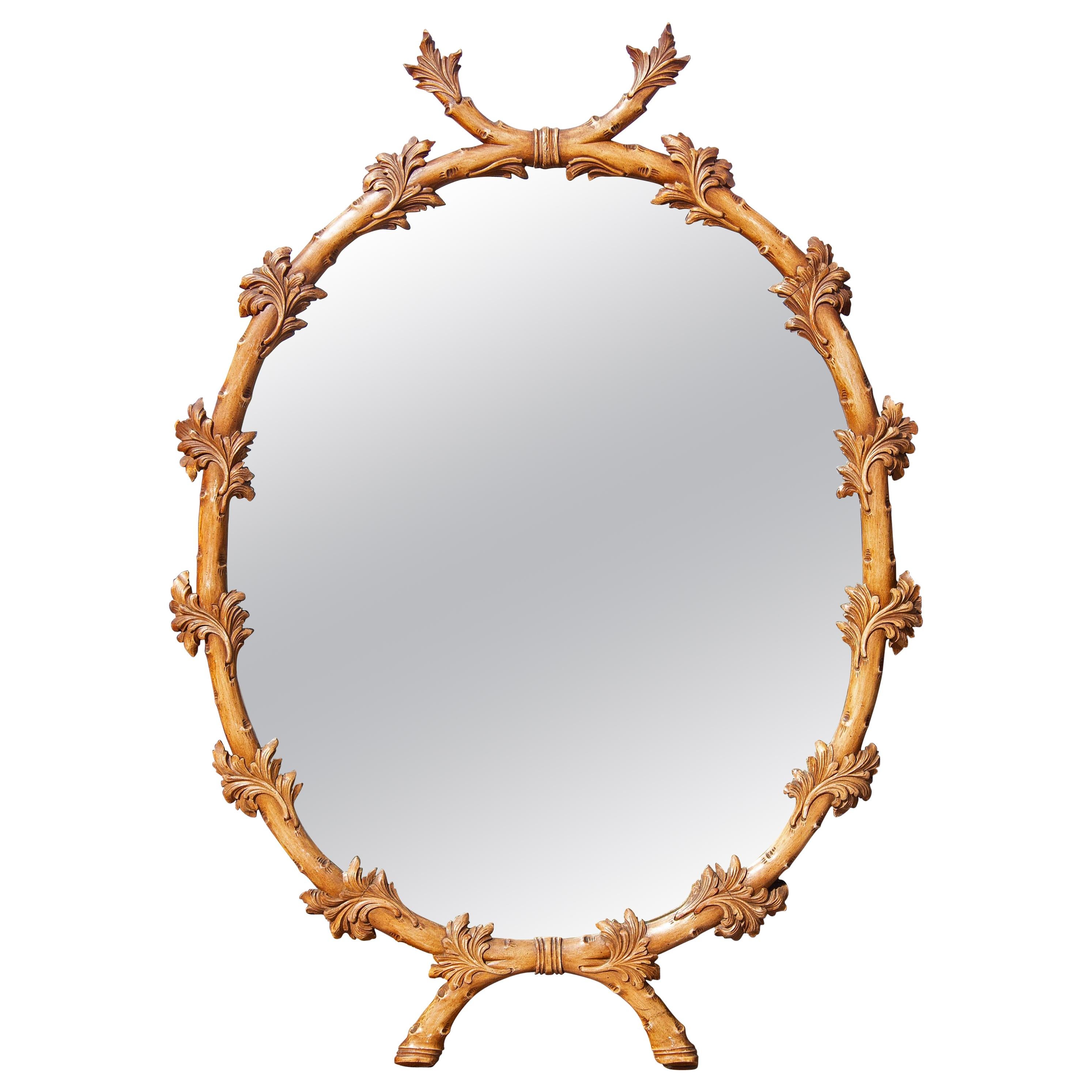 Vintage Italian Carved Mirror at 1stDibs