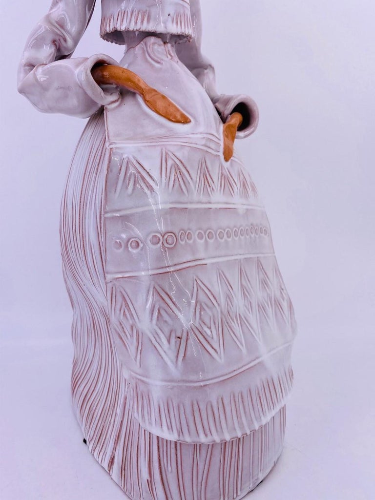 Vintage Italian Ceramic Maiden Sculpture at 1stDibs