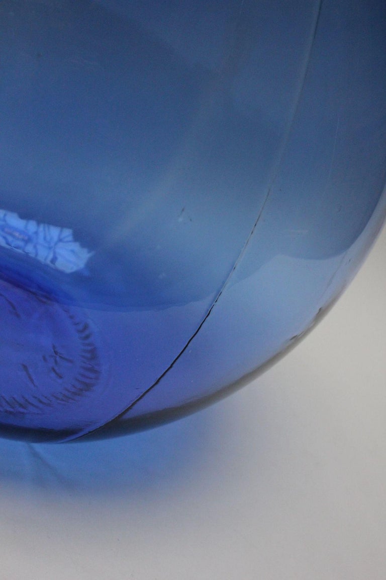 Vintage Italian Cobalt Blue Glass Demijohn / Carboy For Sale at 1stDibs
