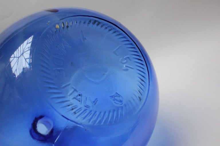 Vintage Italian Cobalt Blue Glass Demijohn / Carboy For Sale at 1stDibs