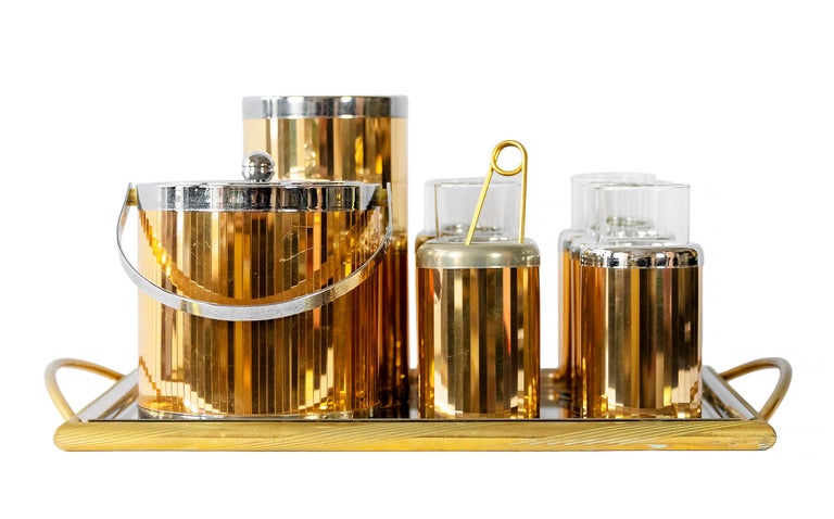 Vintage Italian Cocktail Barware Accessories Set Glasette by Lidian For ...