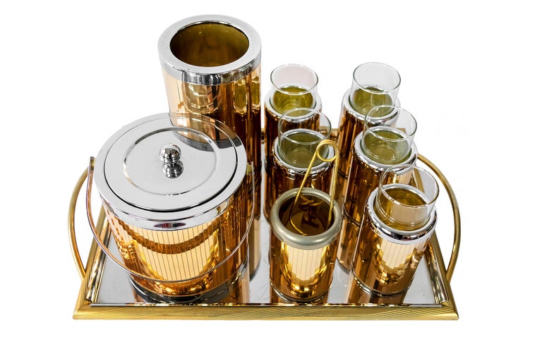 Vintage Italian Cocktail Barware Accessories Set Glasette by Lidian For ...