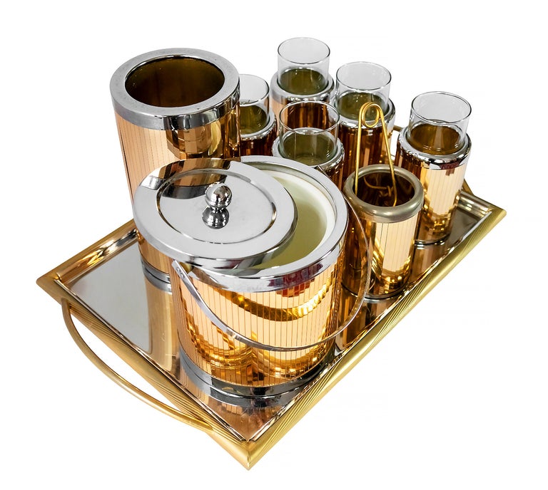 Vintage Italian Cocktail Barware Accessories Set Glasette by Lidian For ...