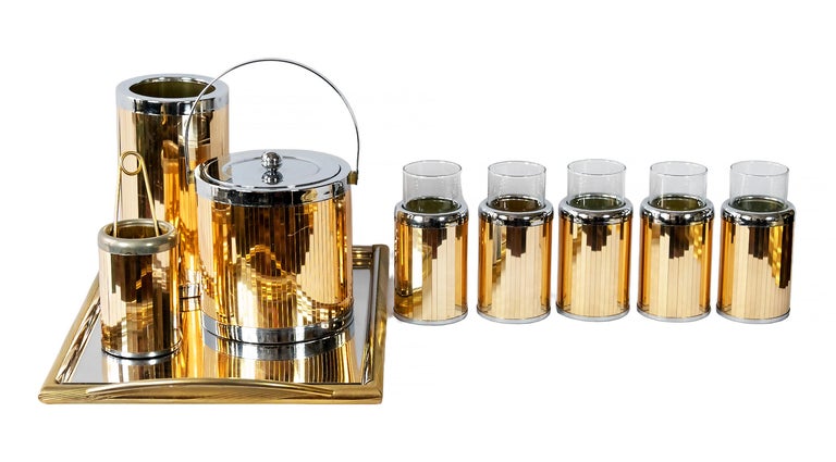 Vintage Italian Cocktail Barware Accessories Set Glasette by Lidian For ...