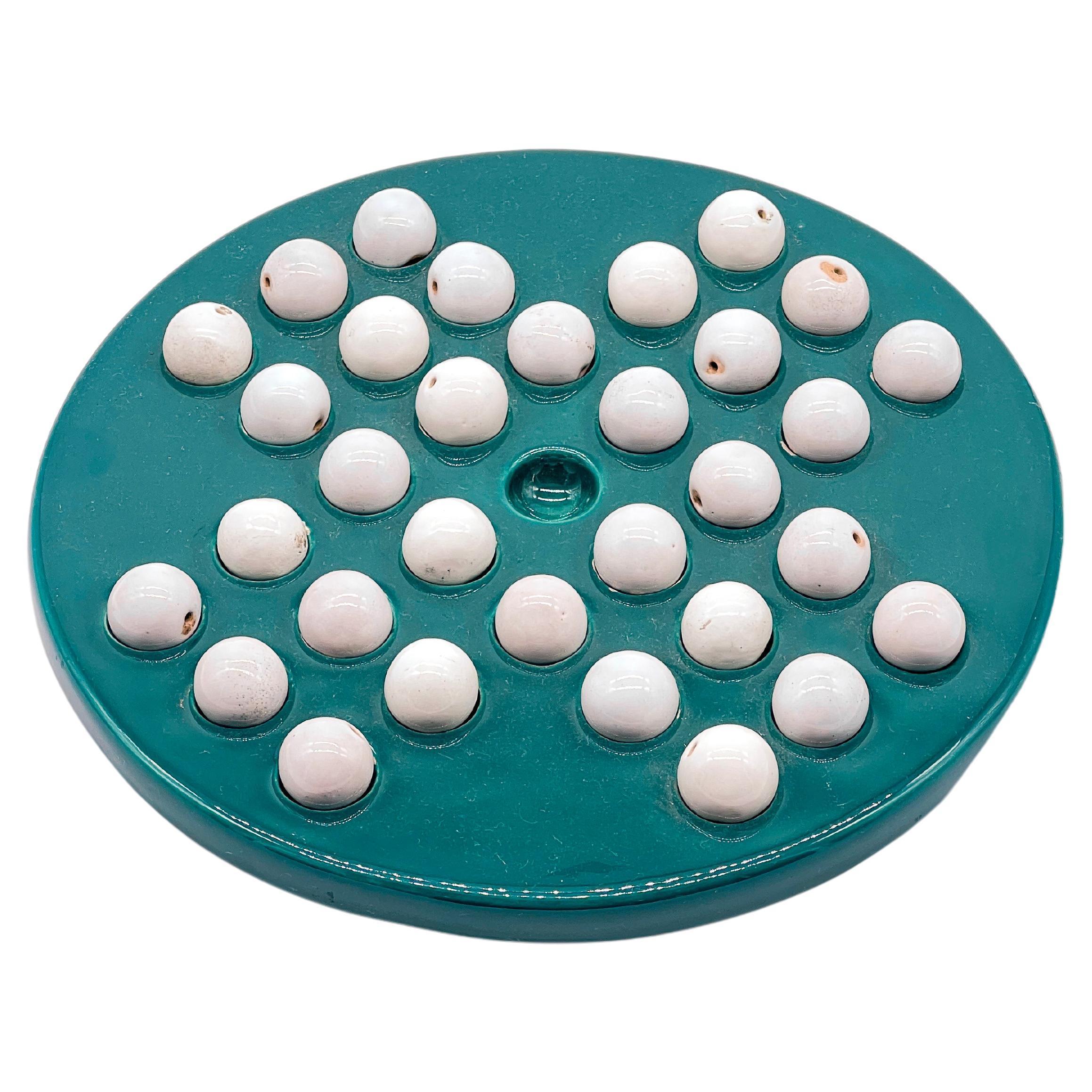Vintage Italian Collectible Ceramic Table Game by Gabbianelli, Green ...