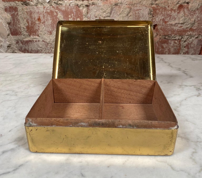Vintage Italian Decorative Brass Box, 1960s For Sale at 1stDibs