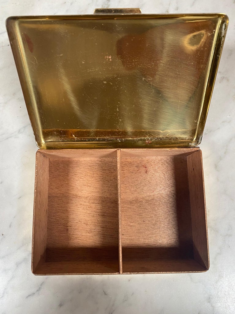 Vintage Italian Decorative Brass Box, 1960s For Sale at 1stDibs