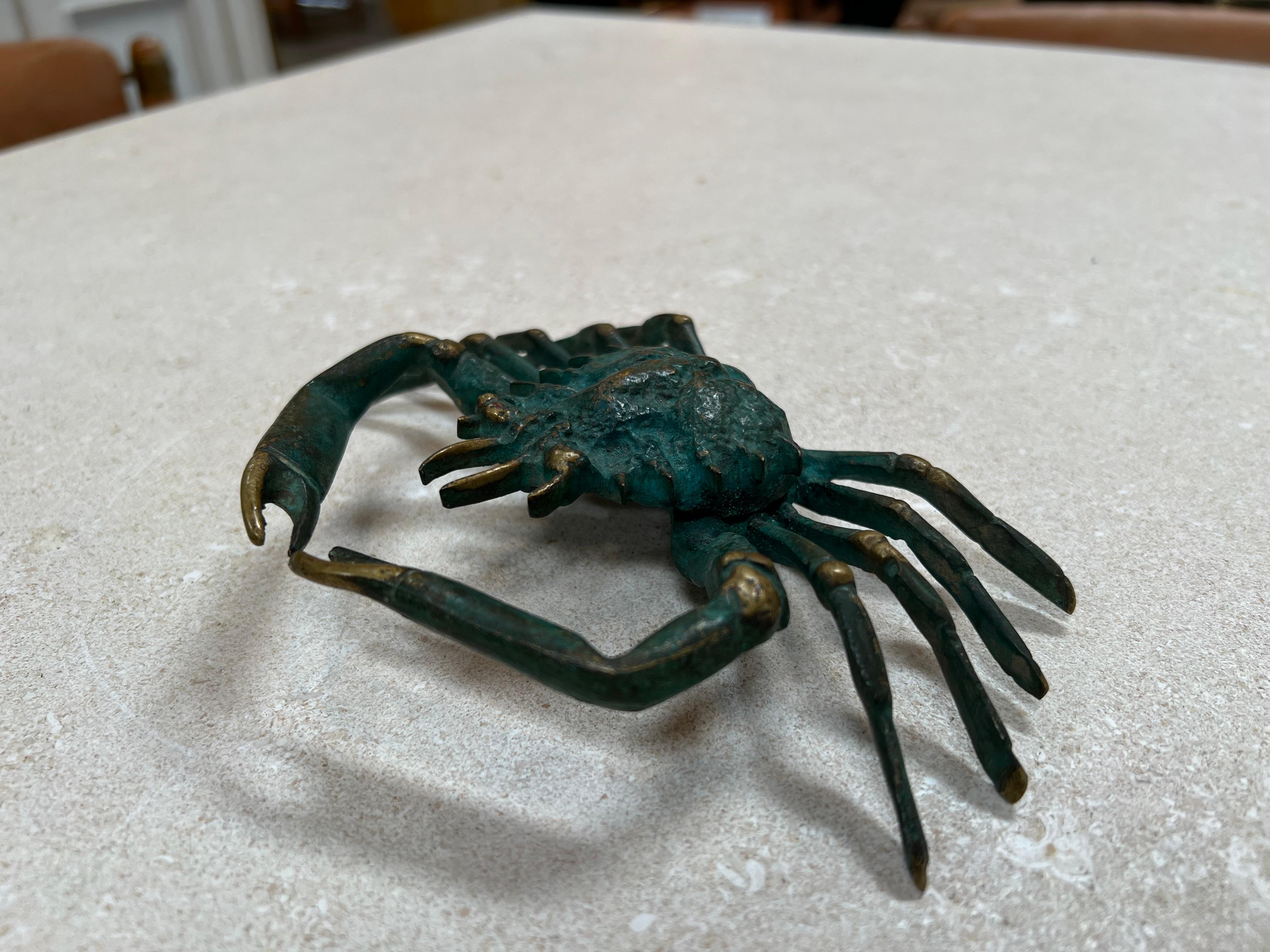 Vintage Italian Decorative Crab Sculpture 1980s For Sale at 1stDibs