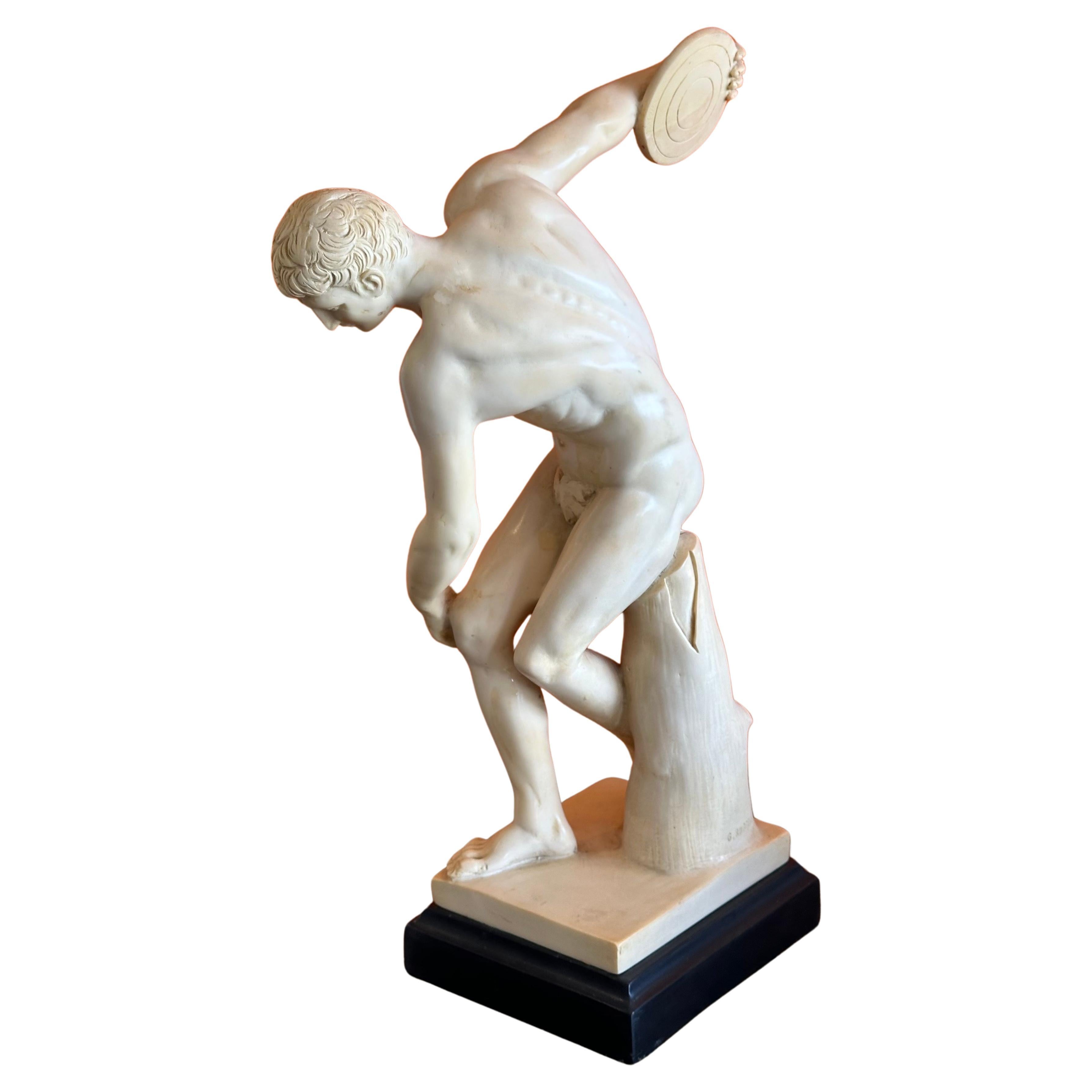 Vintage Italian "Discus Thrower" Sculpture in Resin by G. Ruggeri for ...