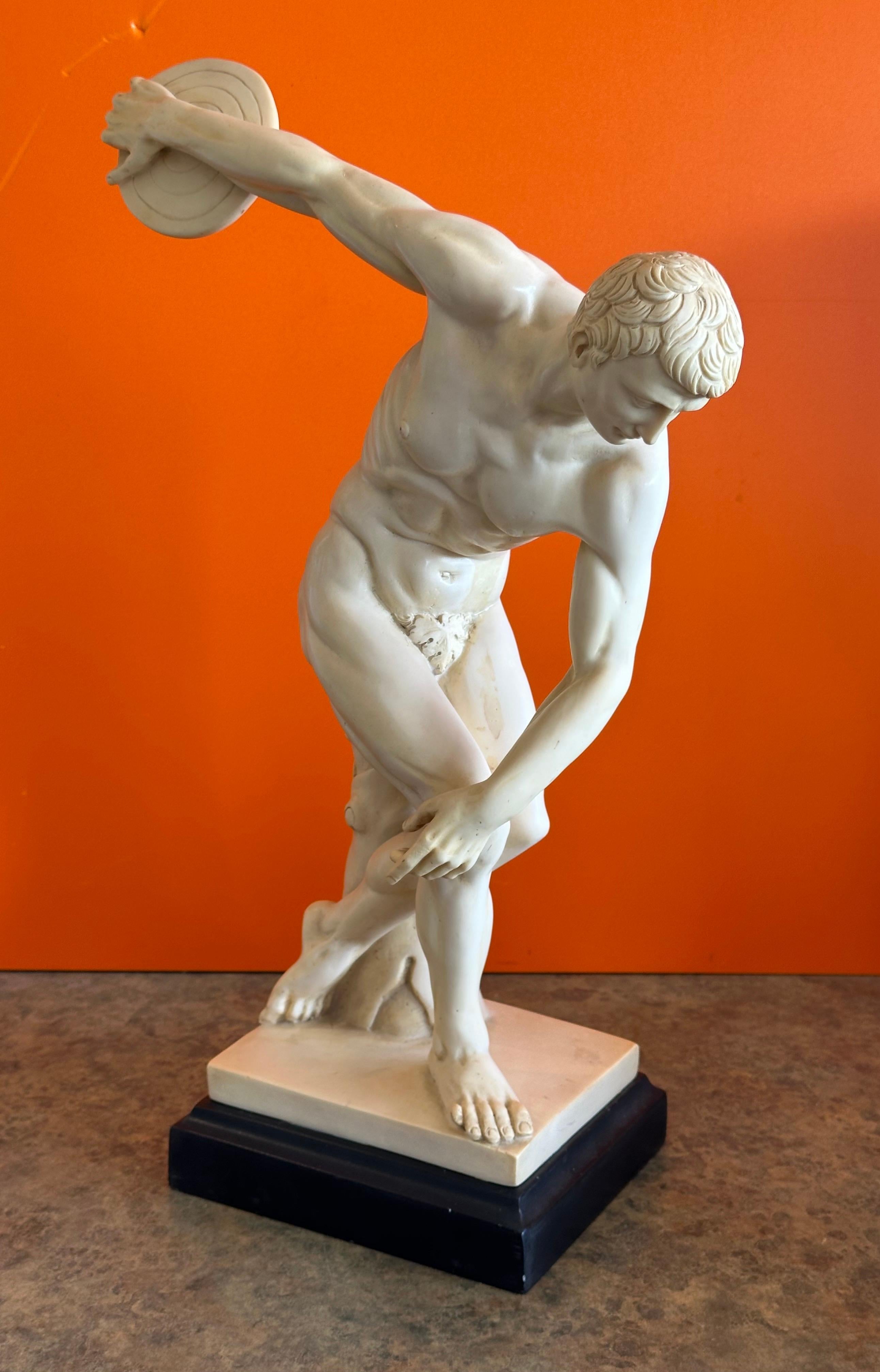 Vintage Italian "Discus Thrower" Sculpture in Resin by G. Ruggeri for ...