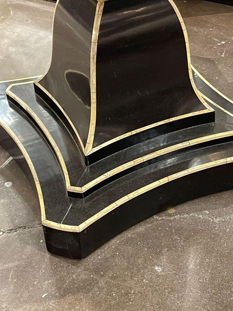 Vintage Italian Ebonized Oak and Bone Inlaid Center Table For Sale at ...