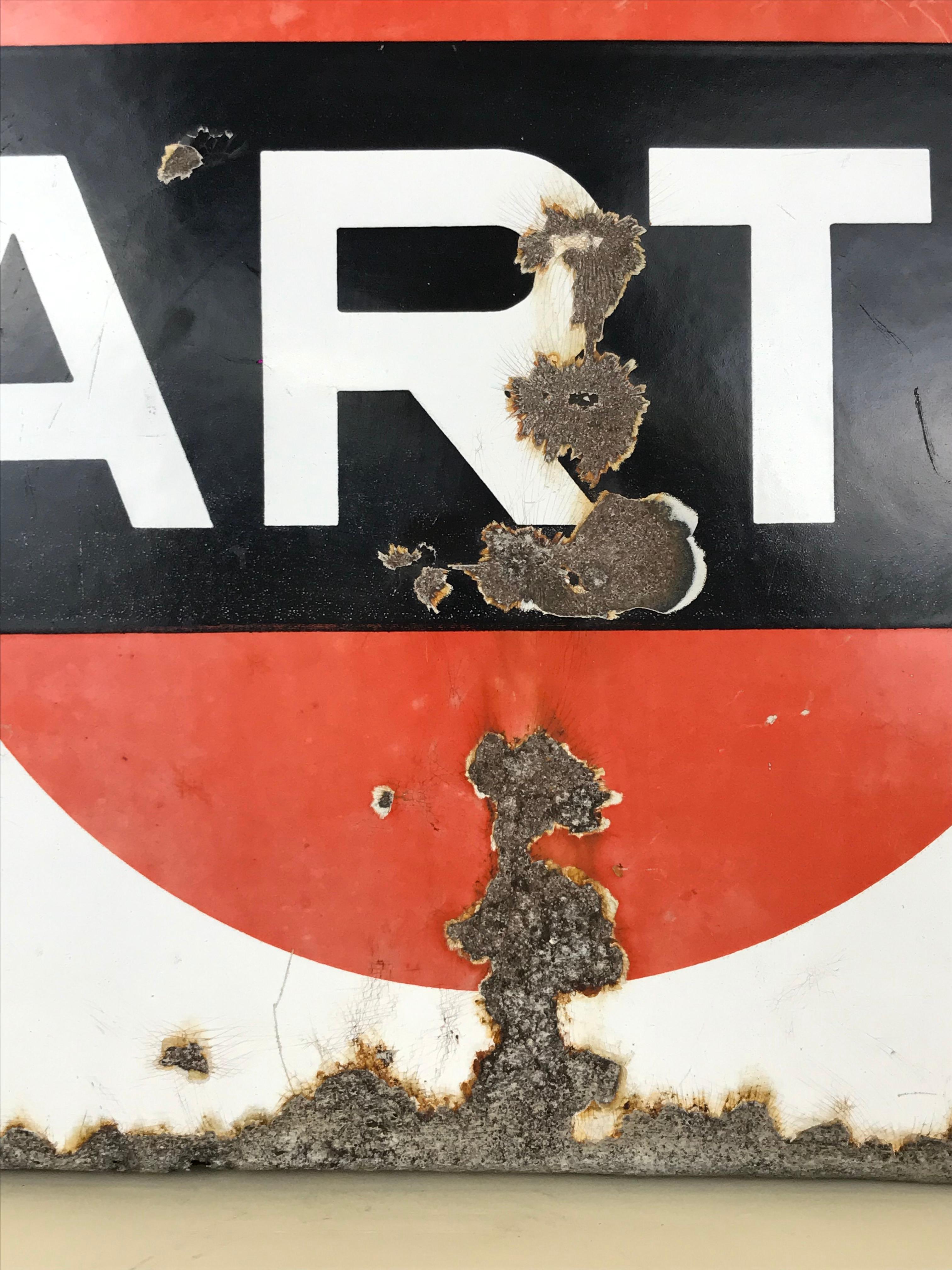 Vintage Italian Enamel Metal Martini Vermouth Advertising Sign, 1950s ...