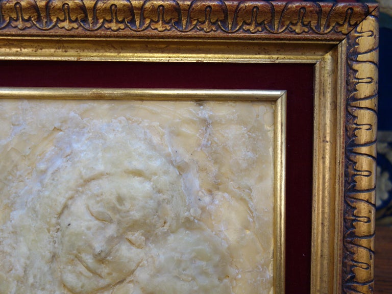 Vintage Italian Framed High Relief Wax Art Form of Madonna and Child ...