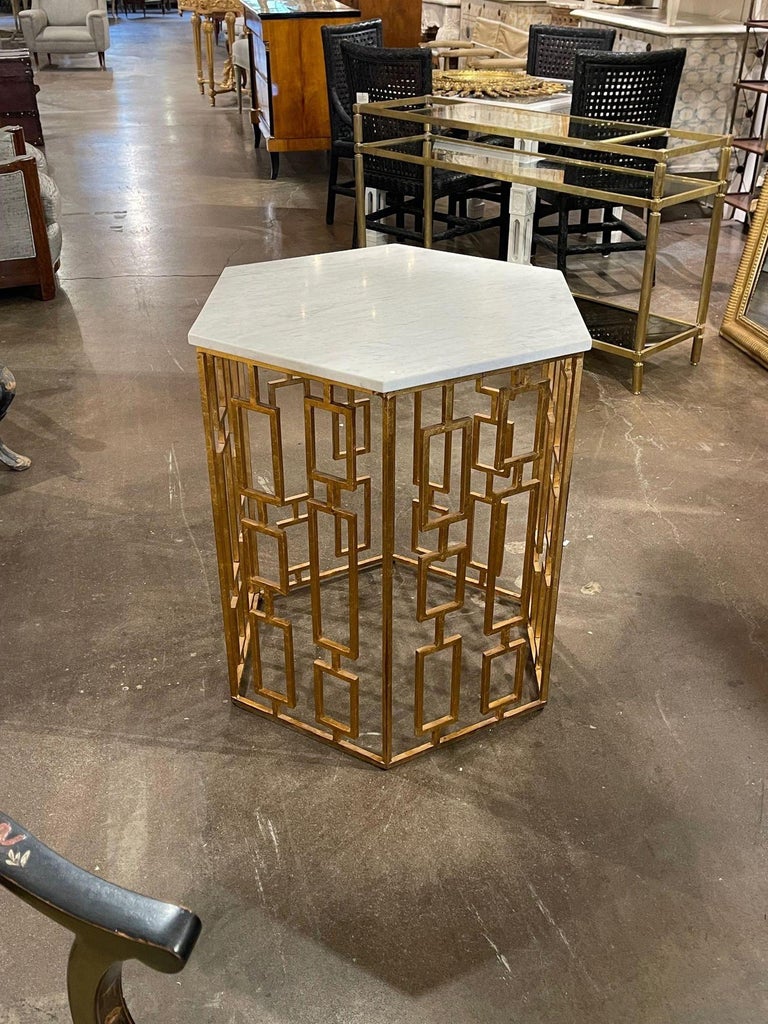 Vintage Italian Geometric Side Table For Sale at 1stDibs