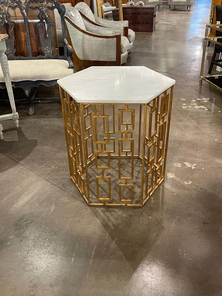 Vintage Italian Geometric Side Table For Sale at 1stDibs