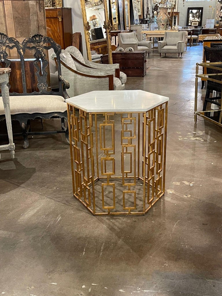 Vintage Italian Geometric Side Table For Sale at 1stDibs
