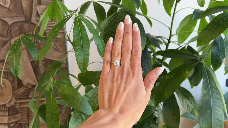 Vintage Italian GIA 2.82 Carat Old Euro Diamond Gold Solitaire ...