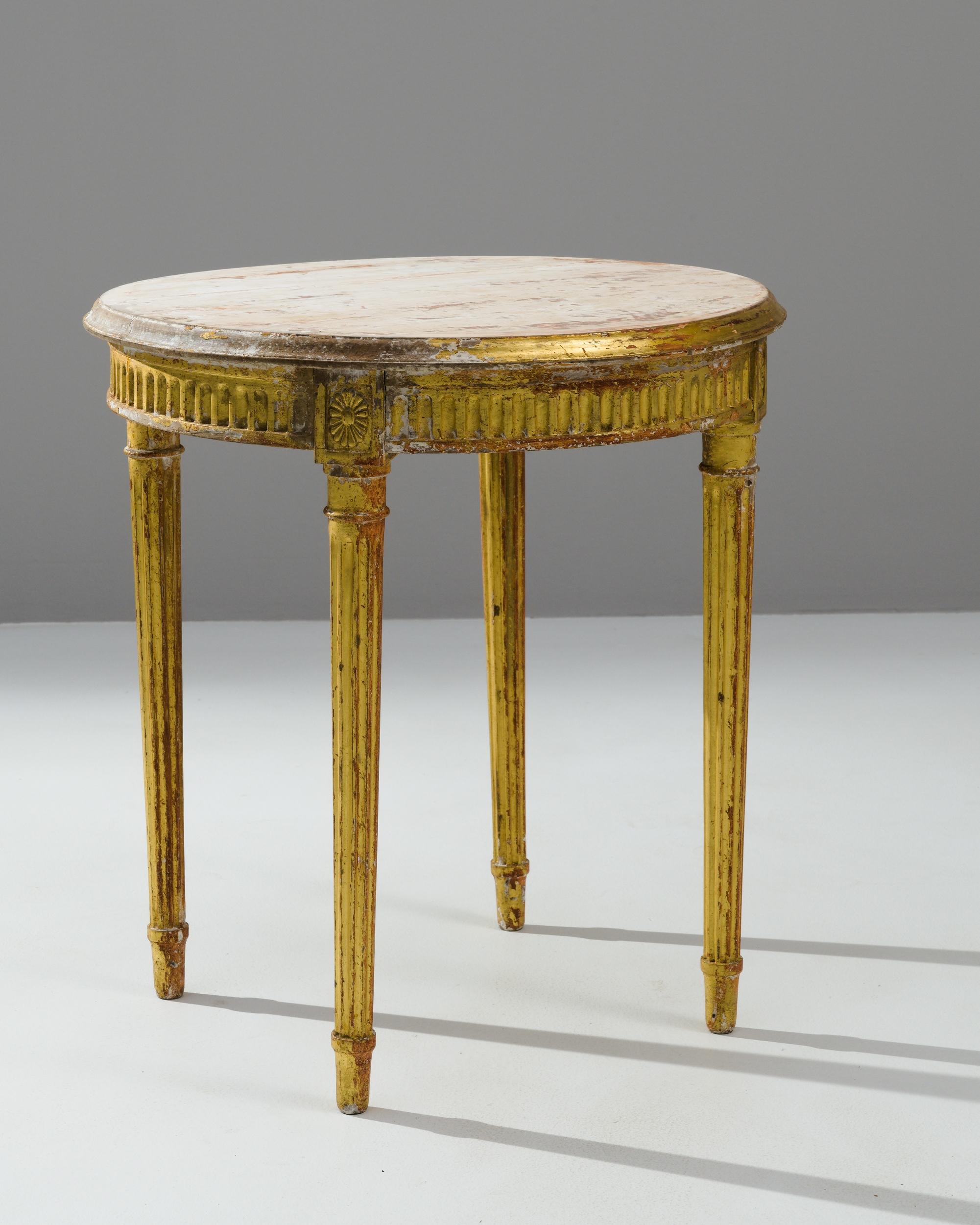 Vintage Italian Giltwood Side Table For Sale at 1stDibs