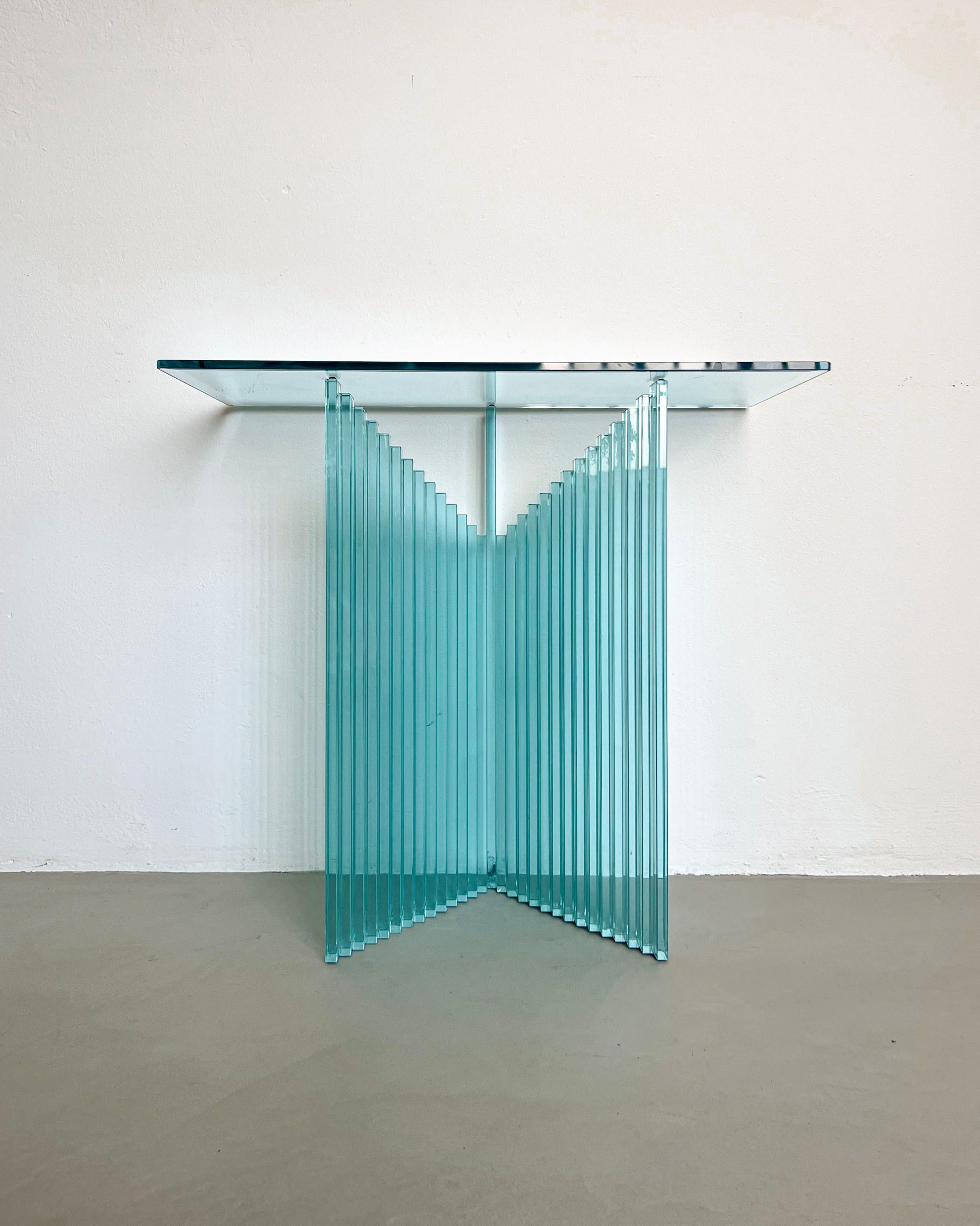 Consola de cristal Vintage Italian Glass de Luigi Massoni para Gallotti ...