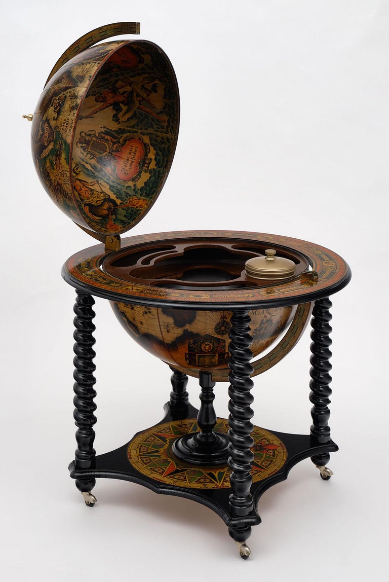 Vintage Italian Globe Bar Cart at 1stDibs | italian globe bar vintage ...