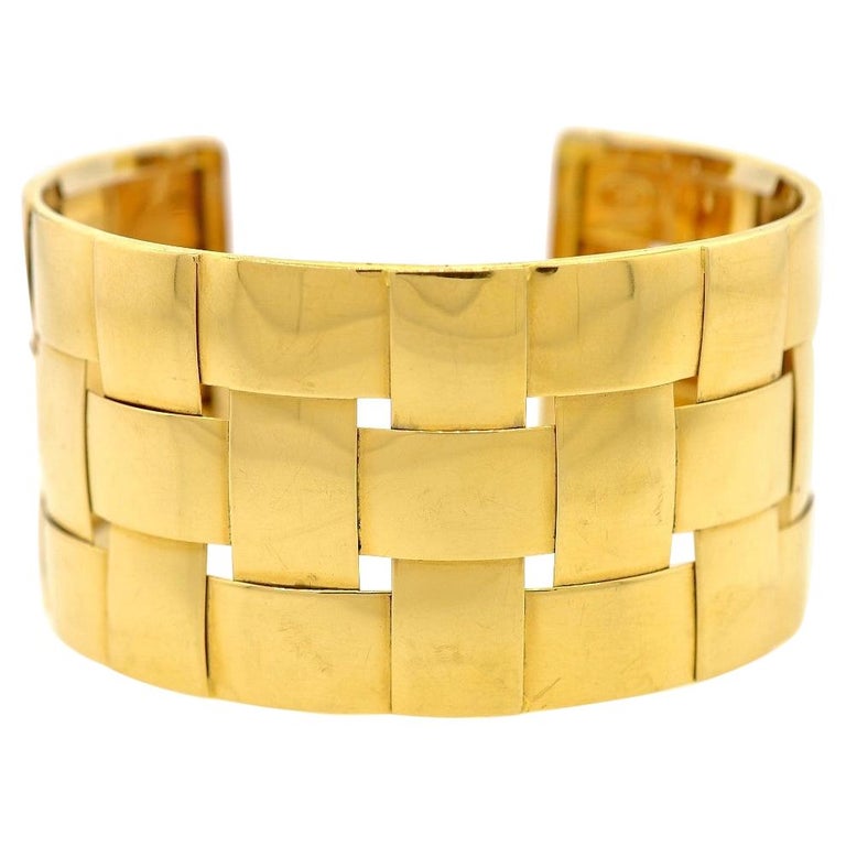 Vintage Italian Gold Bangle at 1stDibs