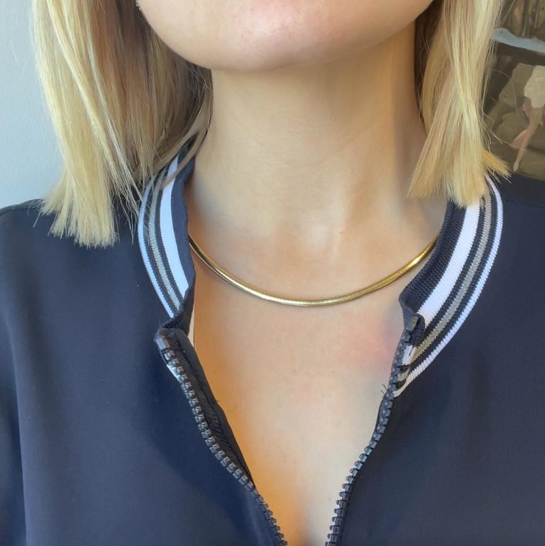 Vintage Italian Gold Collar Necklace at 1stDibs