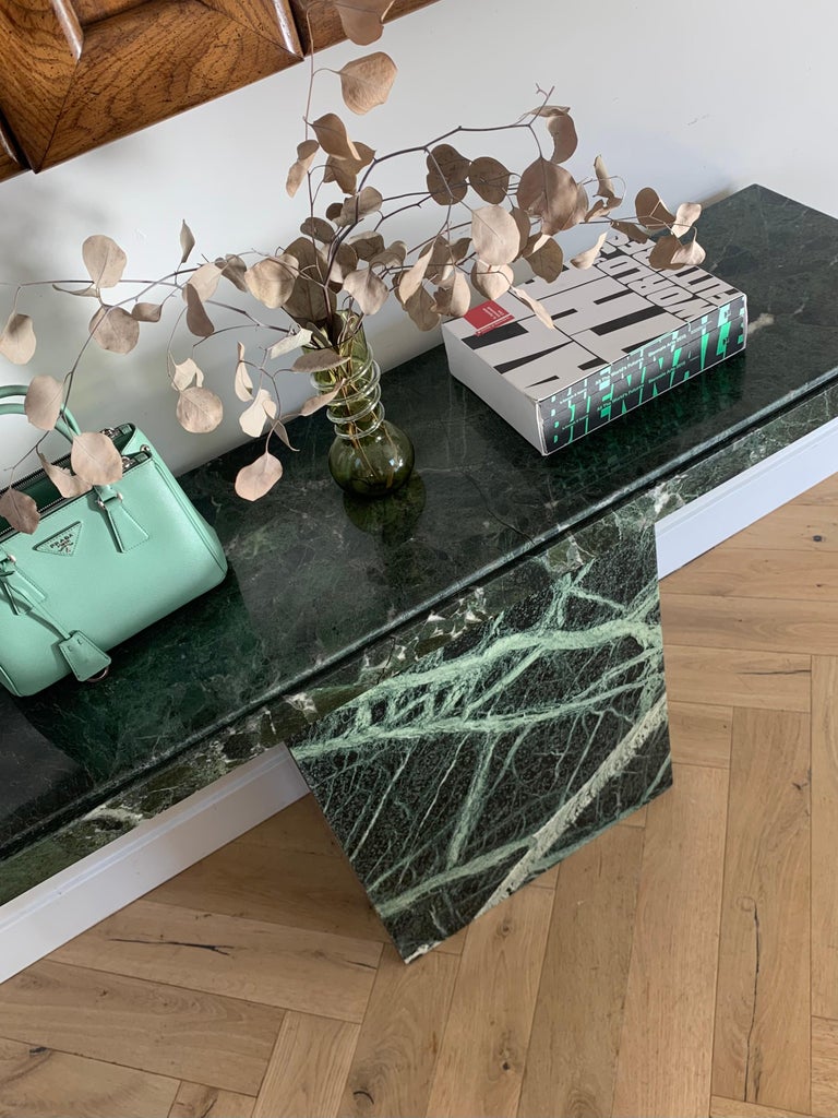 Vintage Italian Green Marble Console Table, 1970s at 1stDibs | green ...