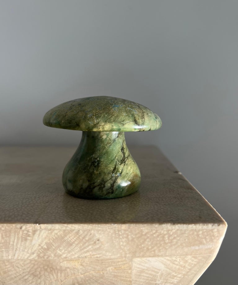 Vintage Italian Green Marble Mushroom Paperweight / Objet D’art, 1960s ...
