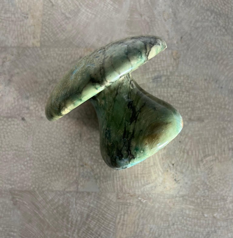 Vintage Italian Green Marble Mushroom Paperweight / Objet D’art, 1960s ...