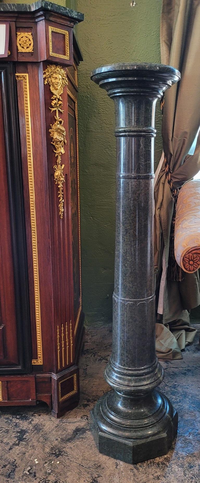 Vintage Italian Green Marble Pedestal Stand at 1stDibs | marble stands ...