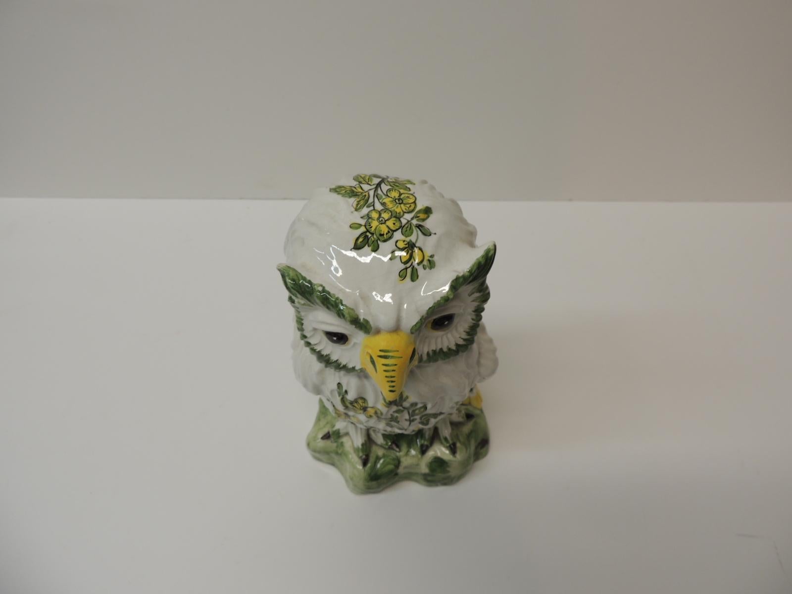 Vintage Italian Hand Painted Porcelain Owl For Sale at 1stDibs ...