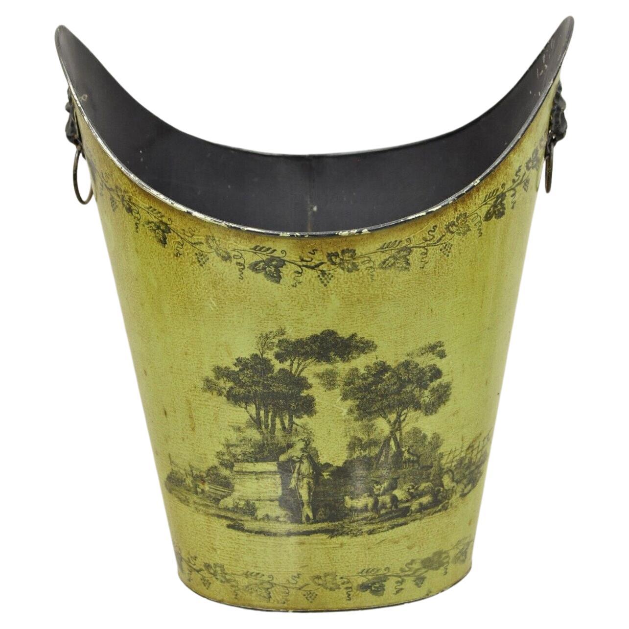 Vintage Lucite and Black Acrylic Trash with Brass Accent at 1stDibs